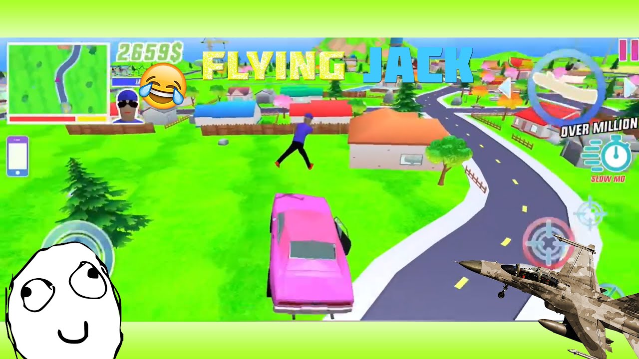 FLYING JACK 🤣 FUNNY MOMENTS I DUDE THEFT WARS - YouTube