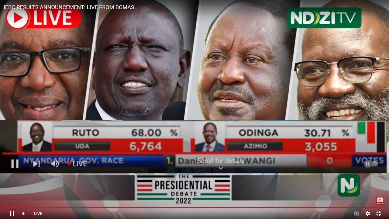 IEBC RESULTS ANNOUNCEMENT: LIVE FROM BOMAS - YouTube