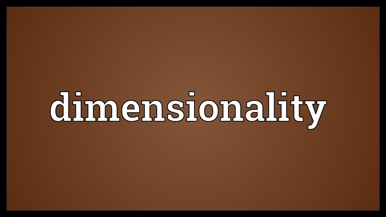 Dimensionality Meaning - YouTube