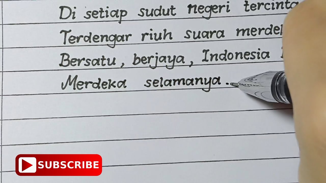 Tulisan Tangan Bagus, Rapi, Indah dan Bersih | Puisi Kemerdekaan RI ...