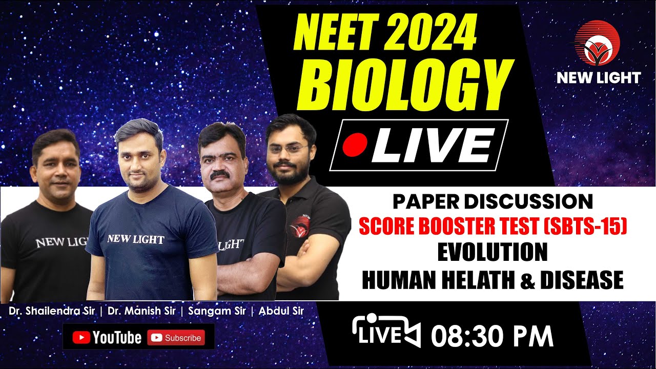 LIVE NEET 2024 | BIOLOGY PAPER DISCUSSION | SCORE BOOSTER TEST (SBTS-15 ...