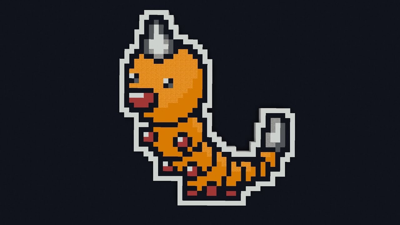 Timelapse Pixel-art #13 Weedle (Minecraft PS4 Pixel Art) - YouTube