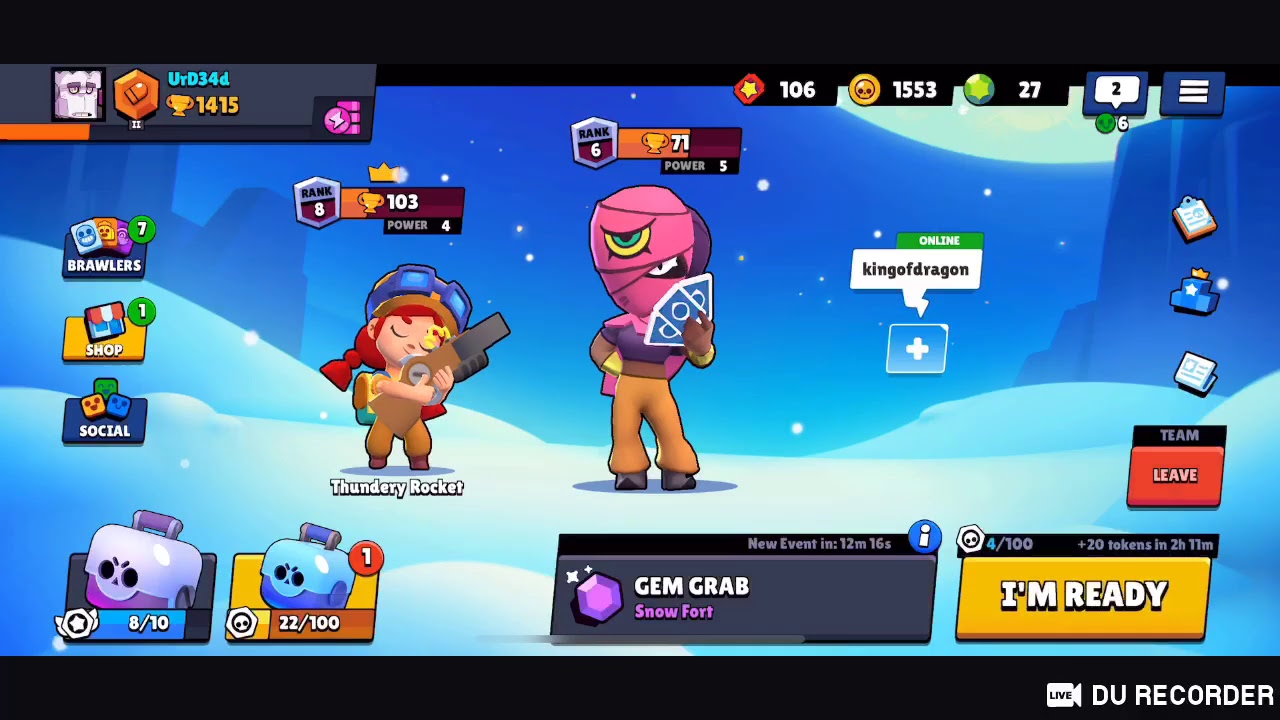 Brawl stars live ft. thundery rocket - YouTube