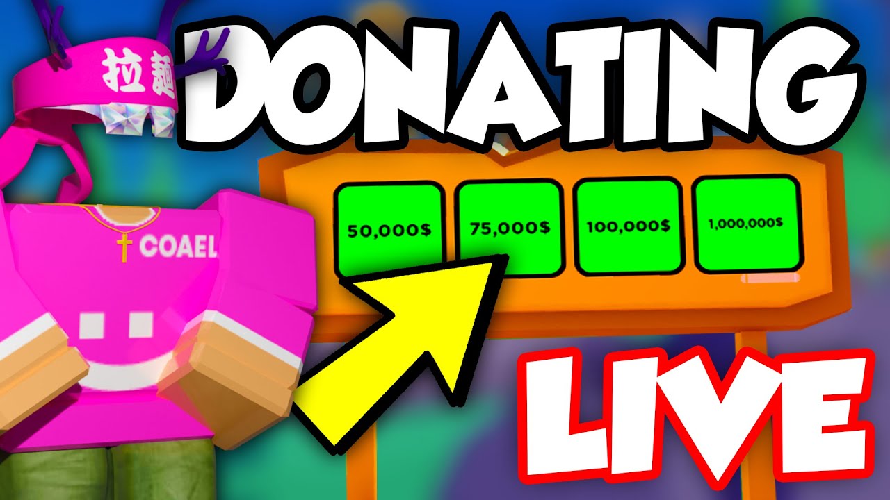 💸DONATING 1000+ ROBUX IN PLS DONATE! 💸 - YouTube