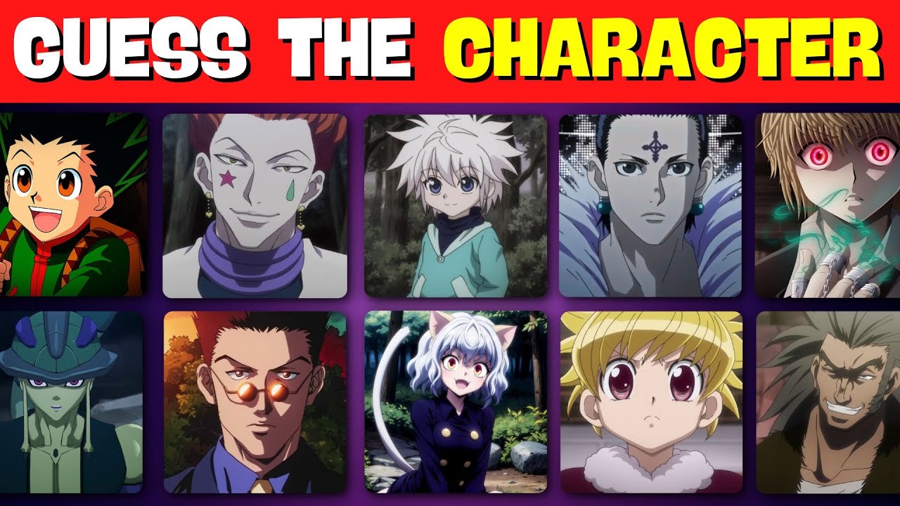 Guess The Hunter X Hunter Character 🕷️💧⭐ | Random Quizzes - YouTube