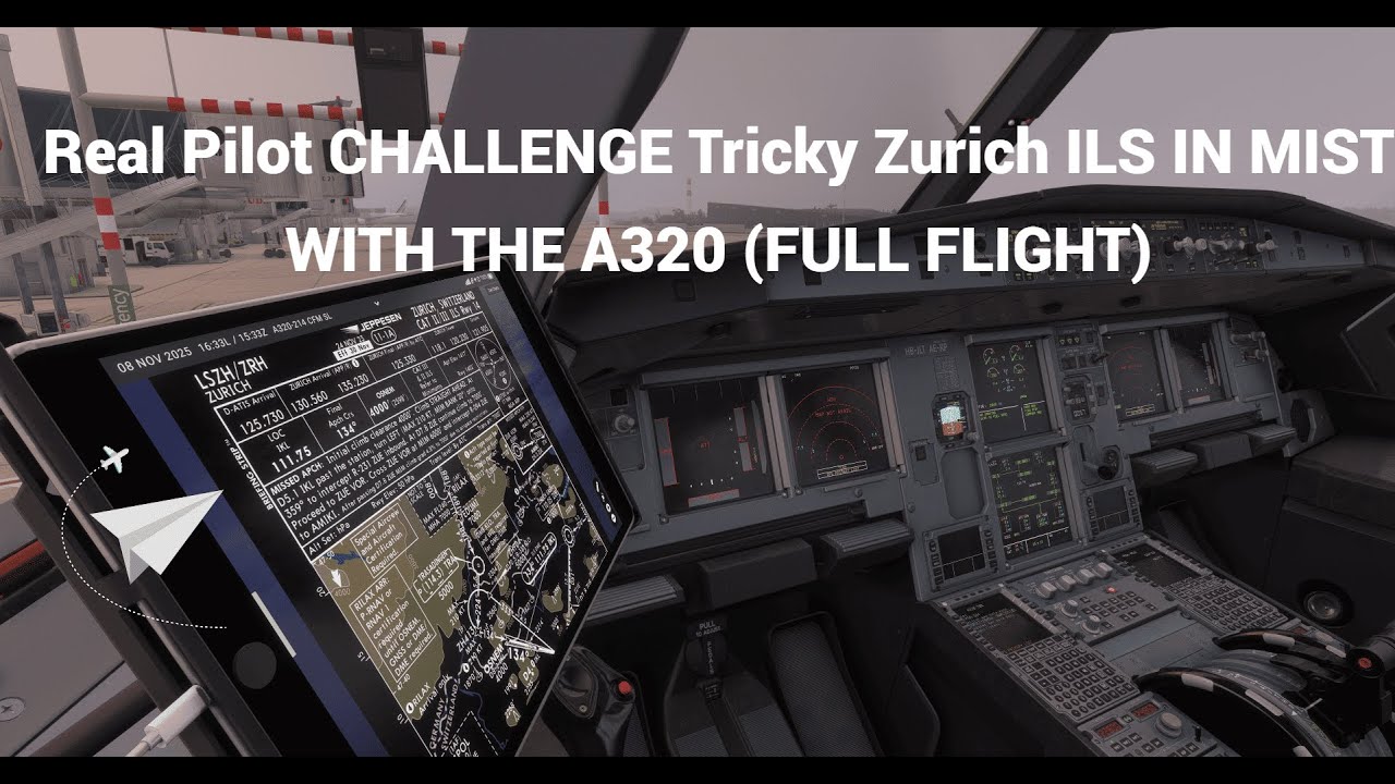 Real Pilot Experience MFS24 | From Lyon to Zurich(2) ️ A Difficult ILS ...