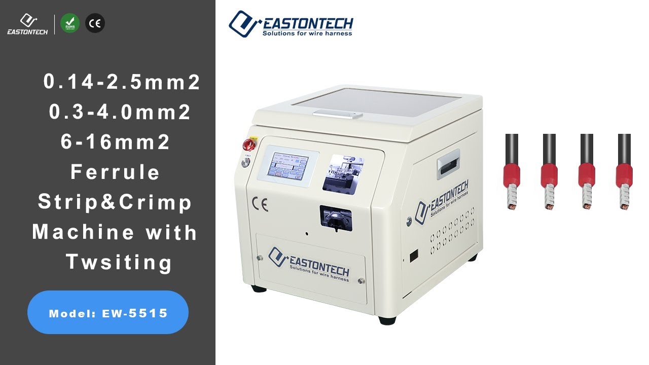 EASTONTECH EW-5515 0.14-2.5mm2/0.3-4.0mm2/6-16mm2 Ferrule Strip&Crimp ...
