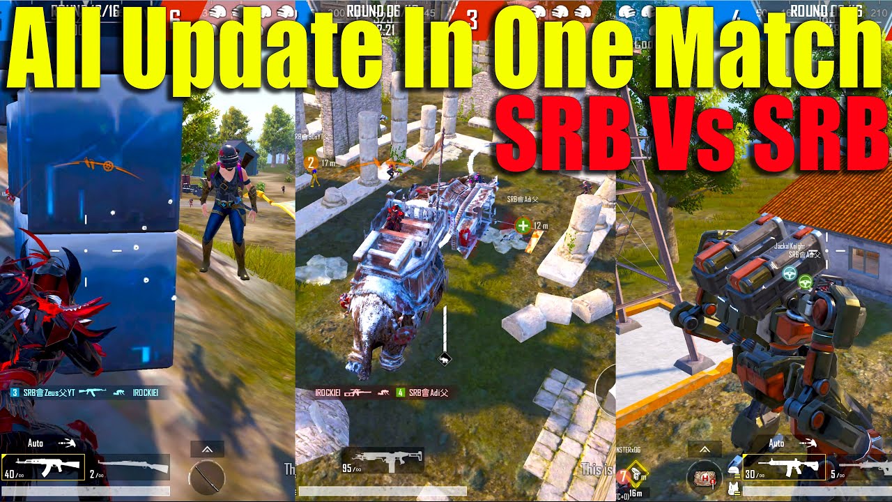 SRB Vs SRB - All Update Powers In One Match - Ice Wall , Flying Fish ...
