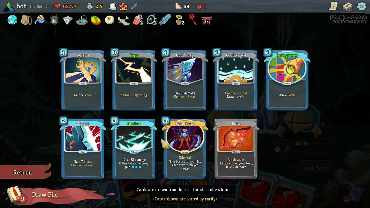 Slay the Spire - Snecko Eye/All for One Defect (First heart kill) - YouTube