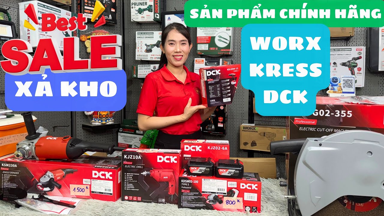 🔴Bán lỗ👉Xả Kho máy móc, dụng cụ cầm chính hãng Worx, Kress, DCK👉Máy ...