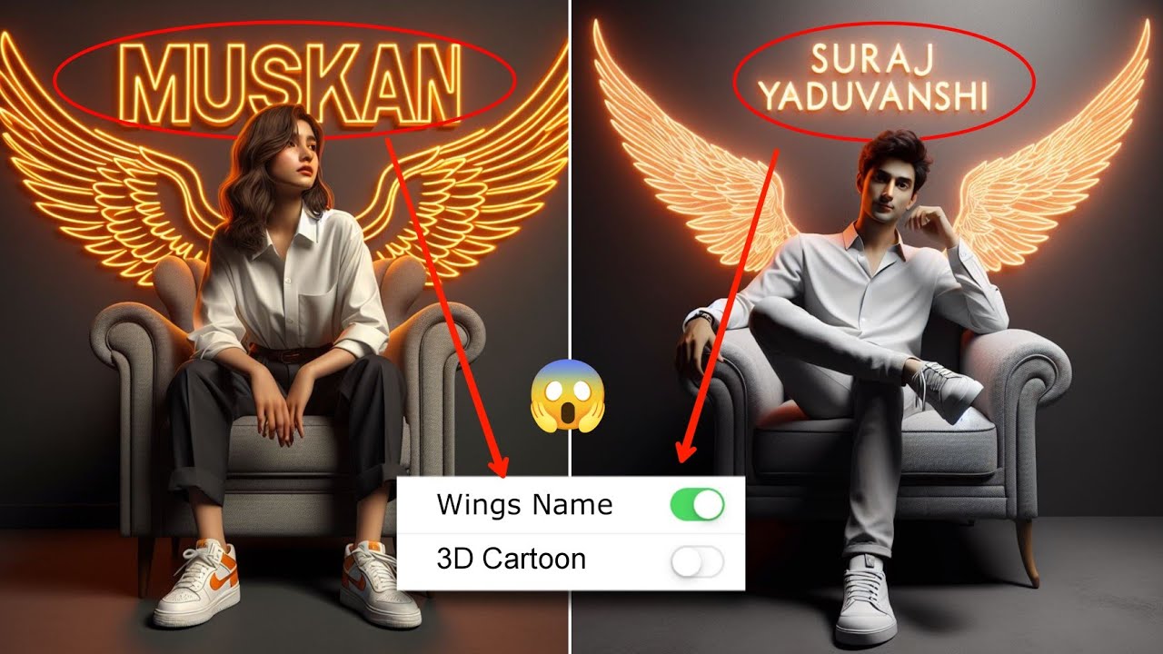 Viral 3D Wings Name Photo Editing |🔥 how to create 3d wings name photo ...