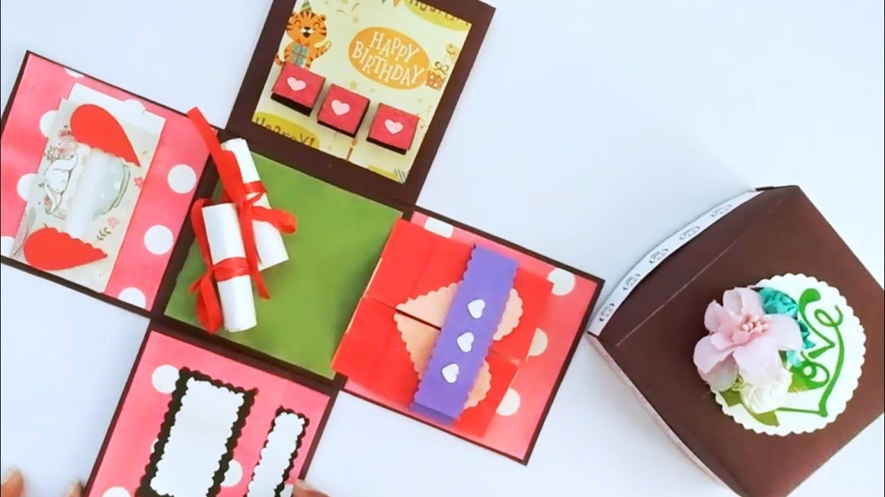 How to make Explosion box /explosion box Tutorial/birthday explosion ...