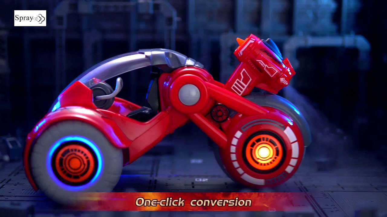 2020 Virus Hunter SCI-FI Remote Control Spray Racing Transform Car ...