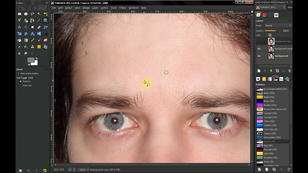 GIMP tutorial: Fix your face, remove imperfections part 2 - YouTube