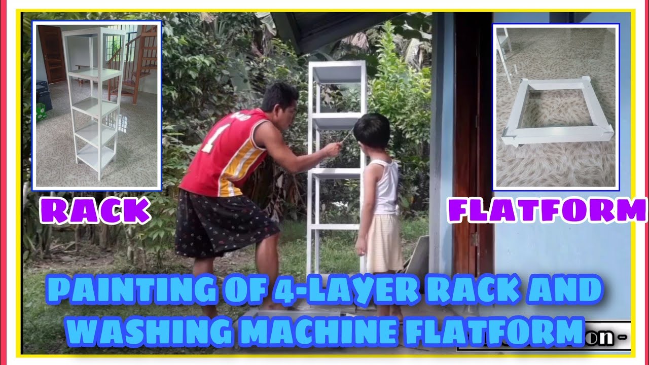 Painting of 4-Layer Tubular Display Rack and Washing Machine Flatform # ...