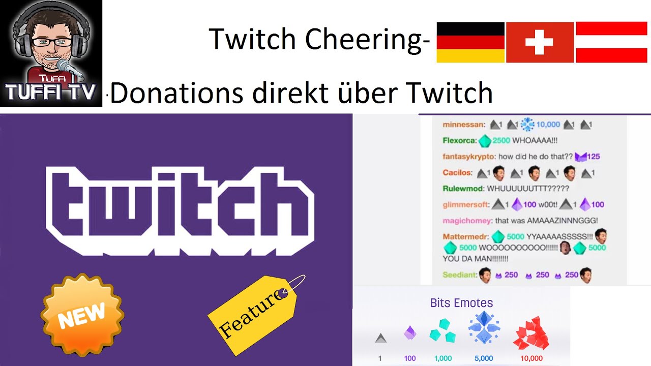 Twitch Cheering, neue Donationmethode auf Twitch[GER 1080] 2016 - YouTube