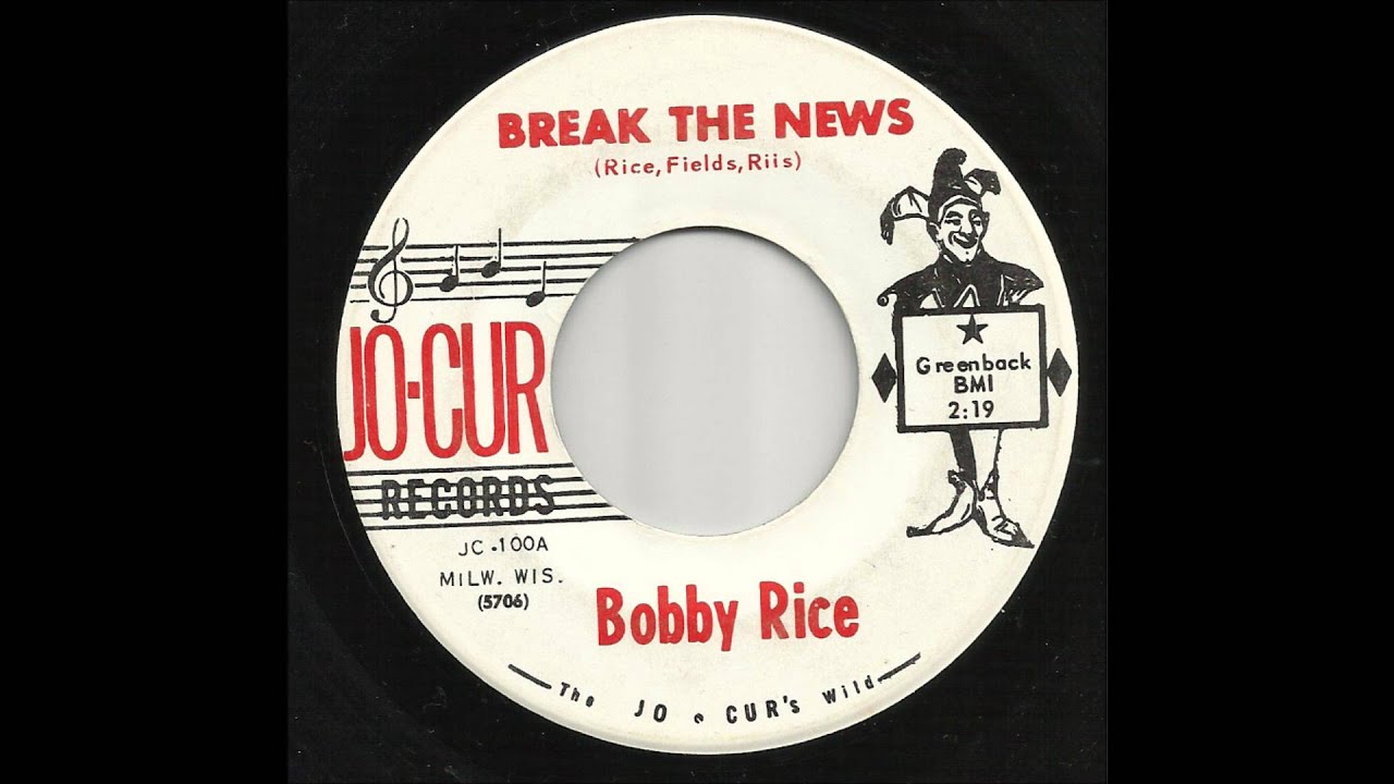 Bobby Rice - Break The News - YouTube