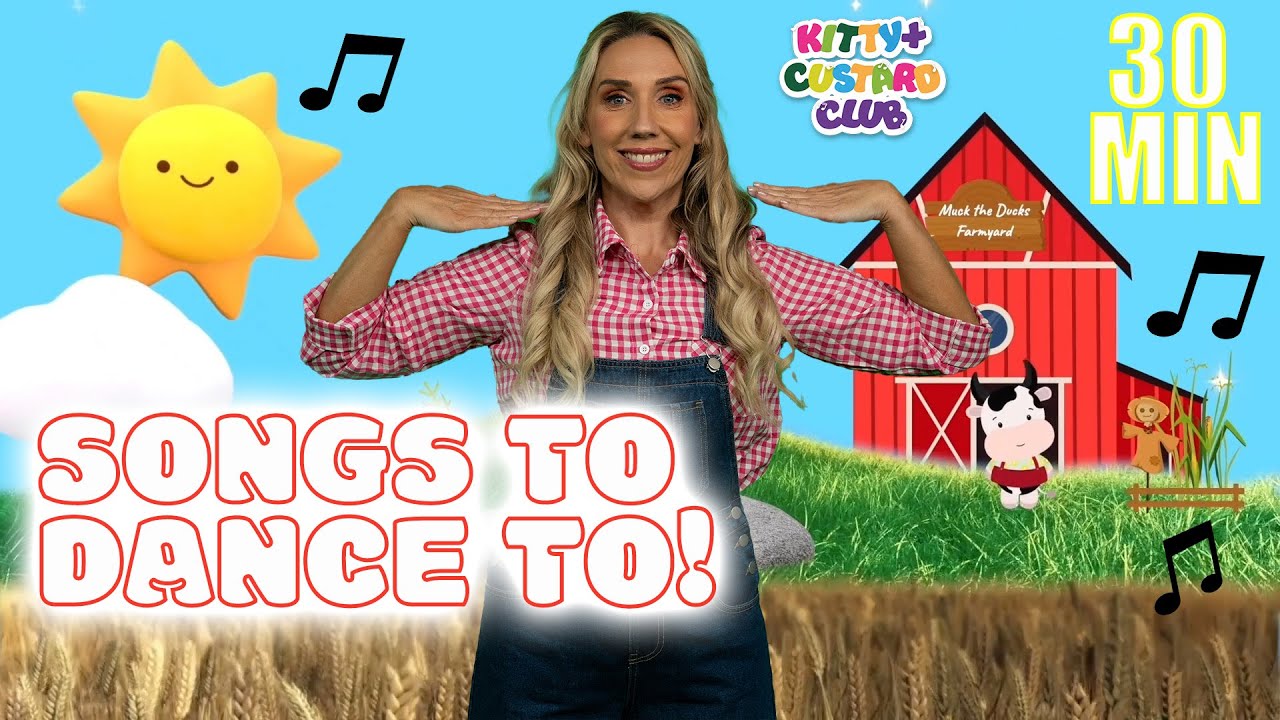 30 Minutes of Fun Dance Songs for Kids! | Kitty + Custard Club - YouTube