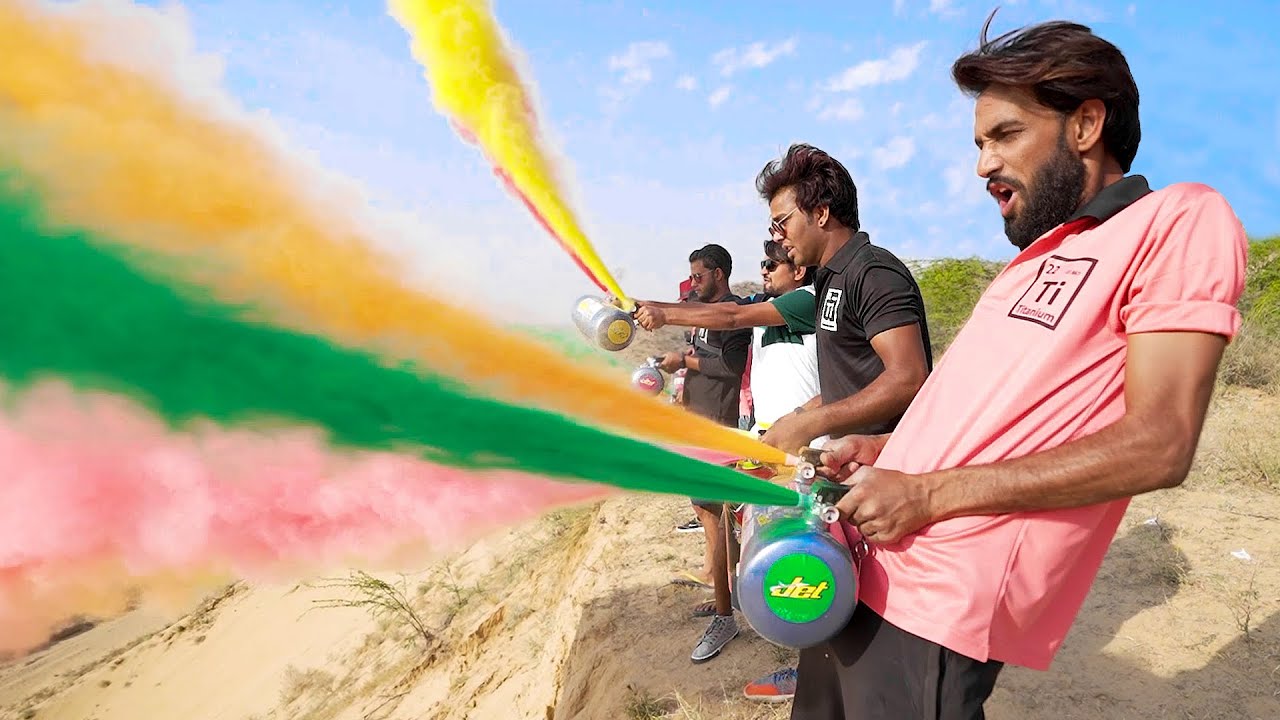Testing Holi Gadgets - Many Color Tanks At Once | Holi 2021 - YouTube