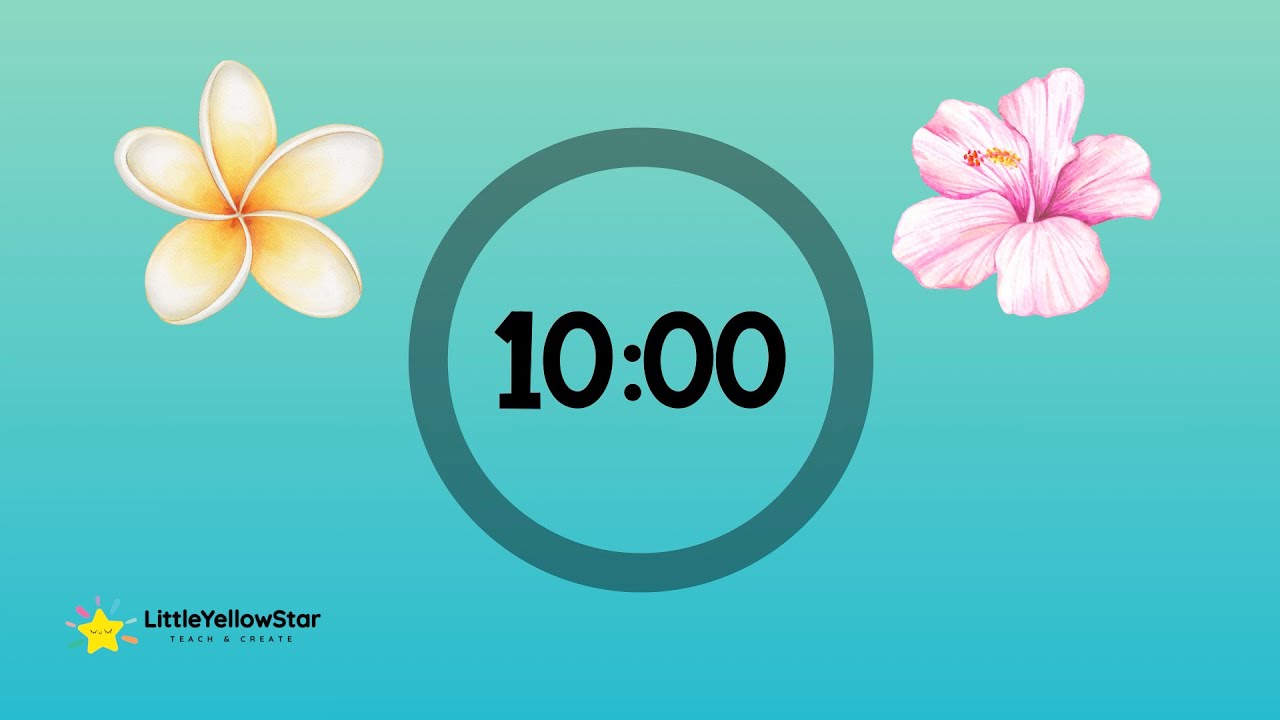 Tropical Beach Timer For Kids - 10 Minutes Countdown Timer For Kids ...