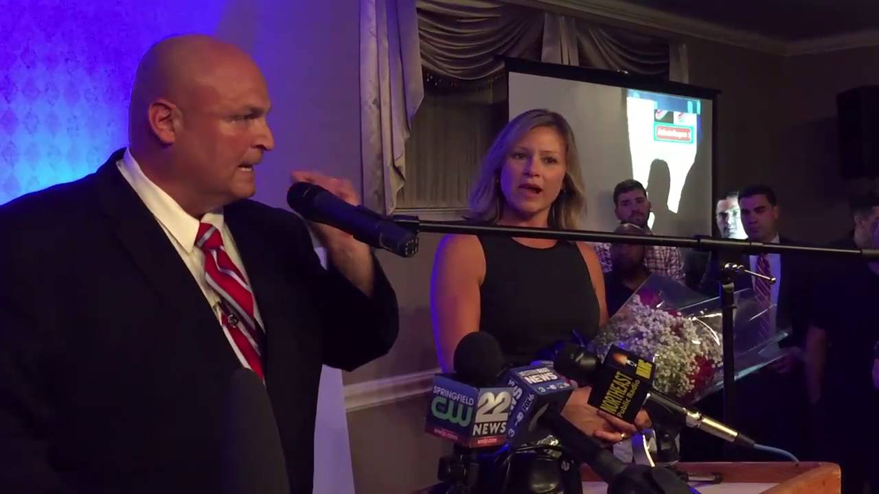 Nick Cocchi and Sheriff Michael J. Ashe Jr. talk to supporters after ...