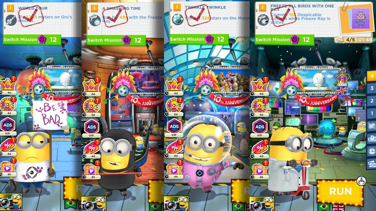 Minion Rush No Fail Striker and Spy Gru and Astronaut and Lab Coat ...