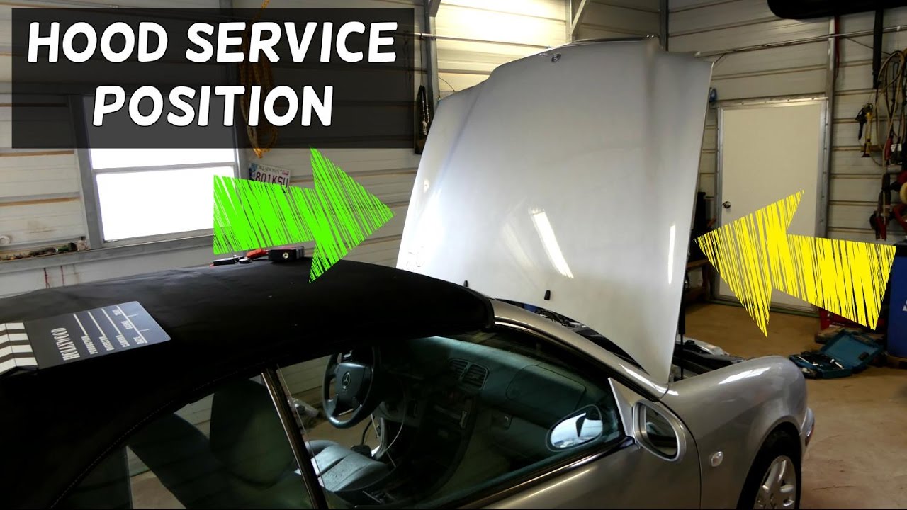 MERCEDES HOOD SERVICE POSITION W208 CLK CLK320 CLK430 CLK200 CLK230 ...
