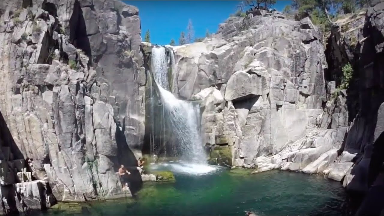 Cliff-jumping and waterfalls in the Royal Gorge - YouTube
