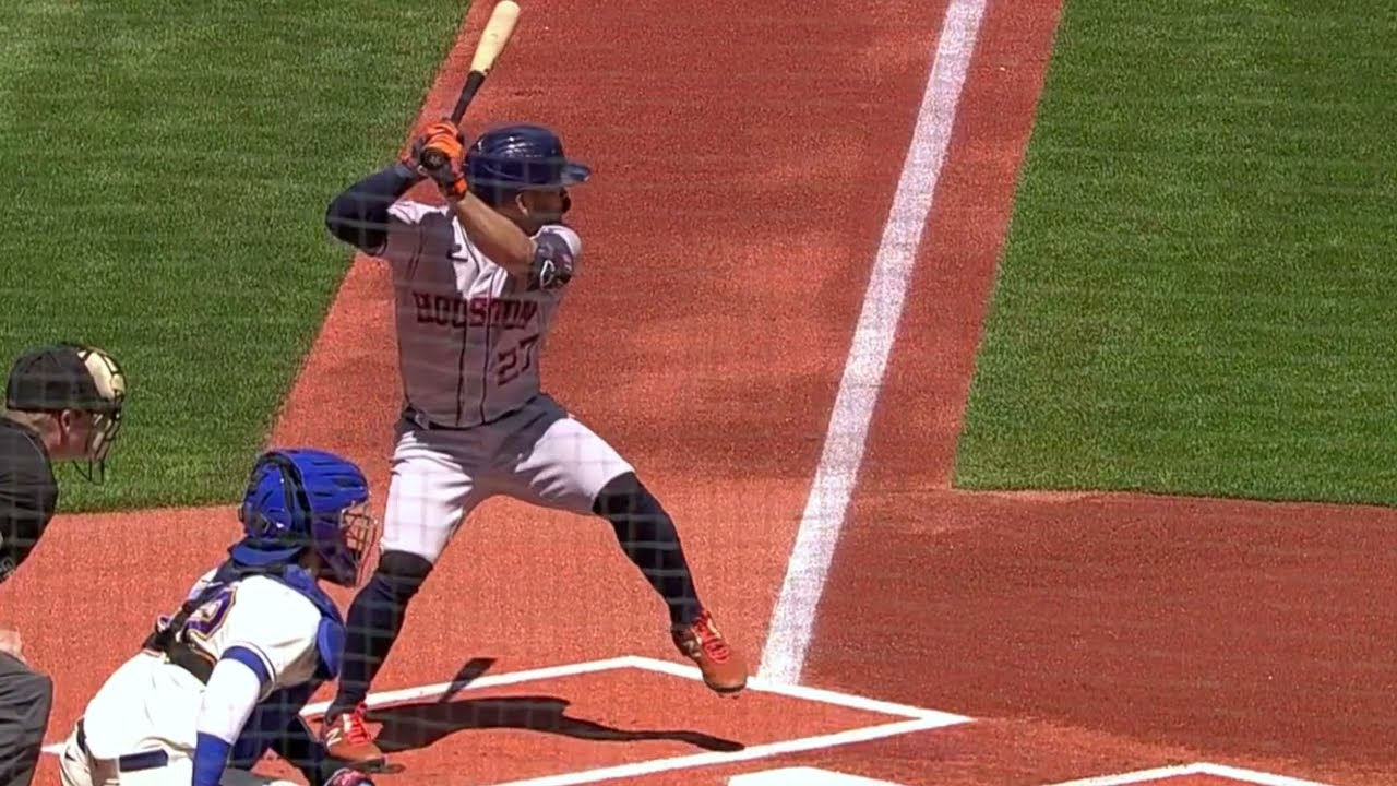 Jose Altuve Slow Motion Home Run Baseball Swing Hitting Mechanics ...