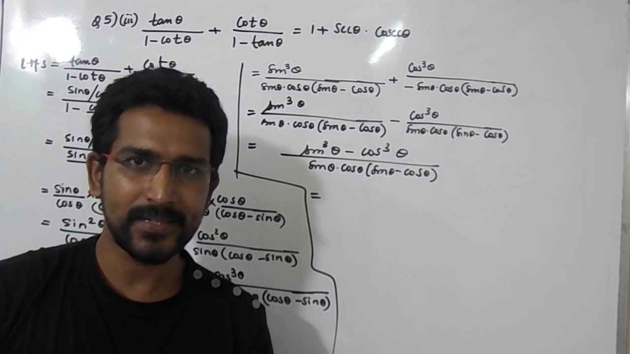tan theta / (1-cot theta) + cot theta / (1- tan theta) =1+sec theta ...