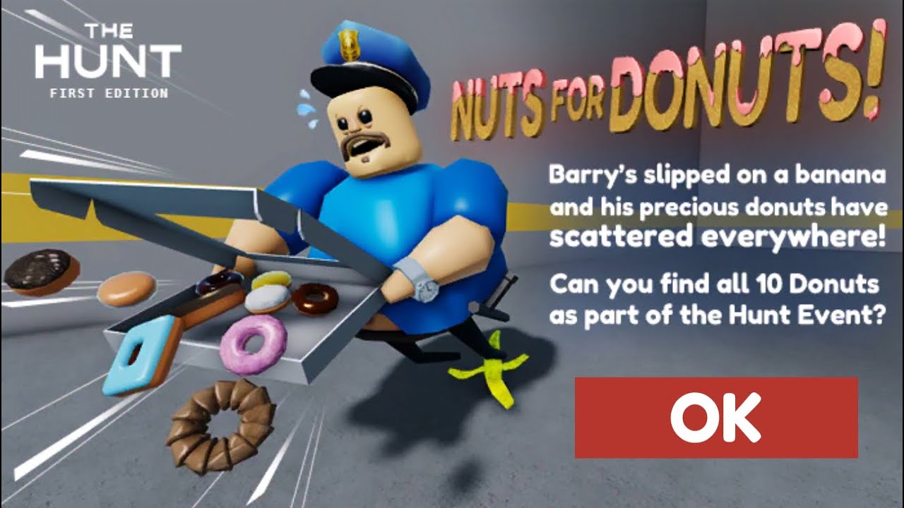 Roblox Barry’s prison run THE HUNT(SCAVENGER DONUT HUNT!)(READ ...
