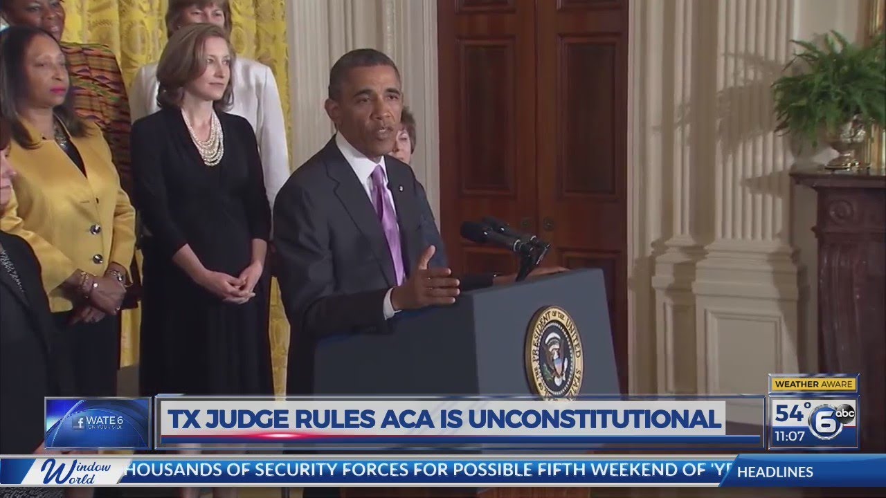 Federal judge rules ACA is 'unconstitutional' - YouTube