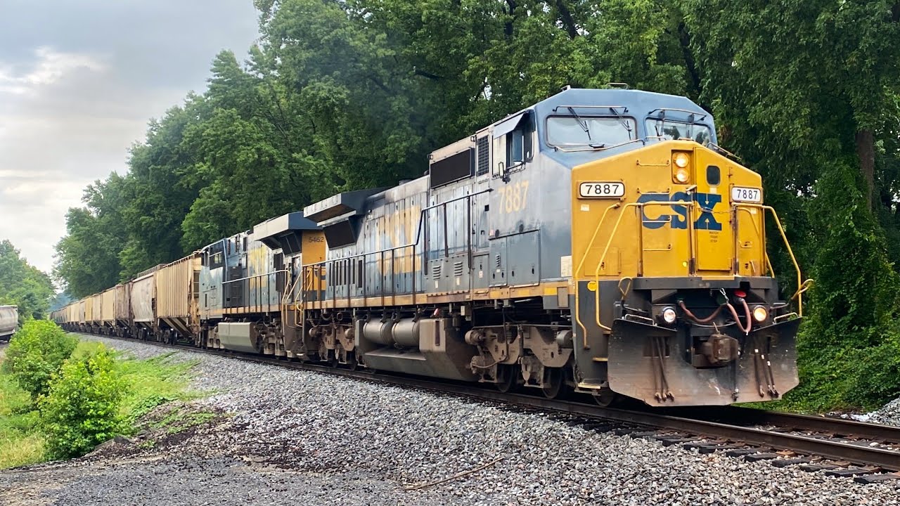 CSX 7887 Leads G966 Through Goldsboro, NC - YouTube