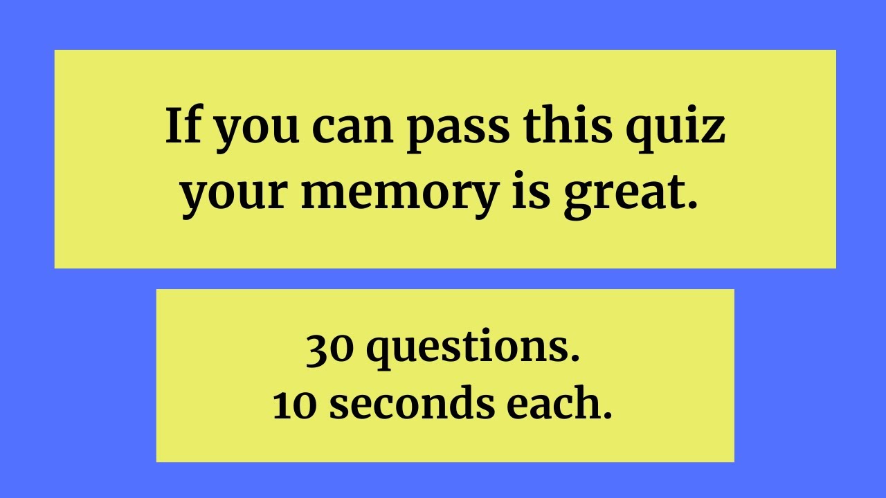 "Mind Marathon: 30 Questions to Test Your Mental Mettle!" | Quizpich ...