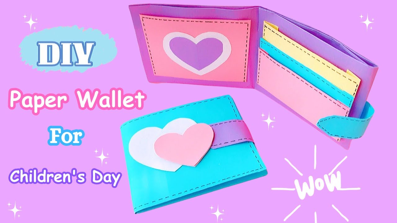 How To Make A Paper Wallet | Easy Paper Wallet For Children's Day ...