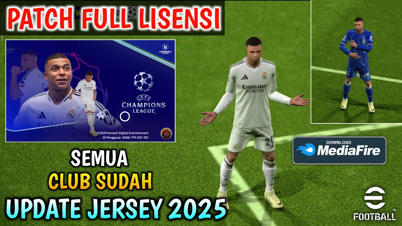 UPDATE PATCH UCL TERBARU 😱 Cara Pasang Patch eFootball 2024 Mobile Full ...