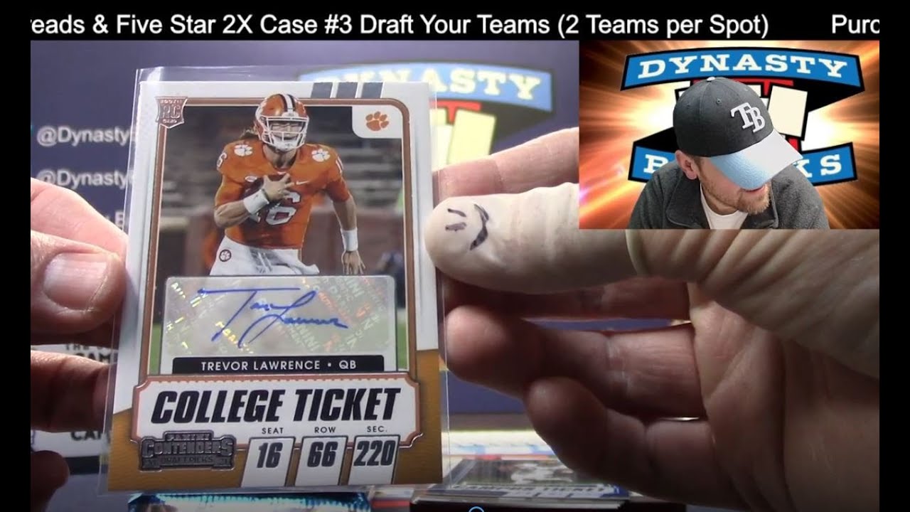 2021 Contenders Draft Football Card 6 Box Half Case Break #4 Sports ...