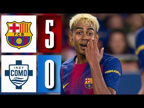 Barcelona vs Como ( 5-0 ) Friendly Match | HIGHLIGHTS