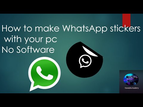 How to make Whatsapp stickers with your pc no software - YouTube