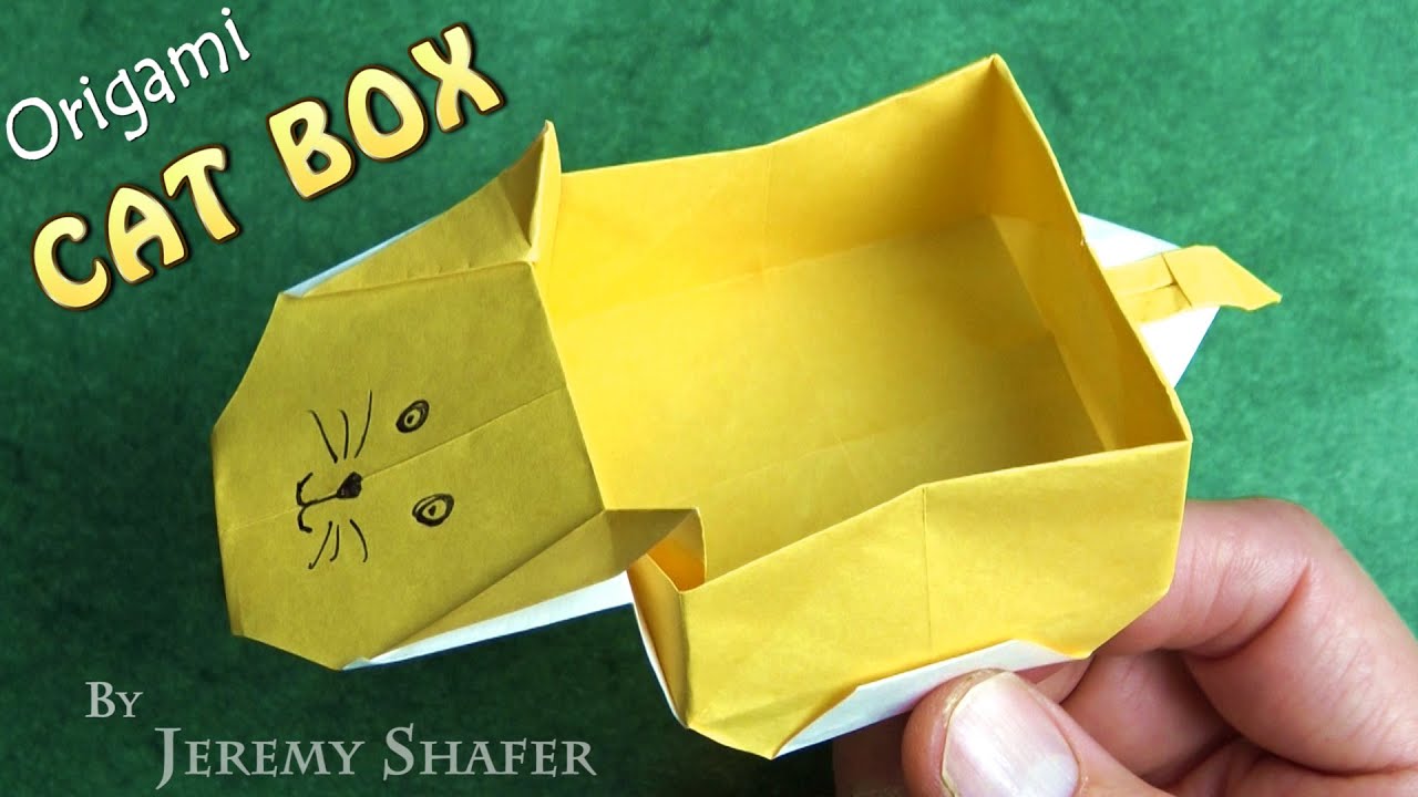 Origami Cat Box that Floats!... "It's raining Cats and Dogs!" - YouTube