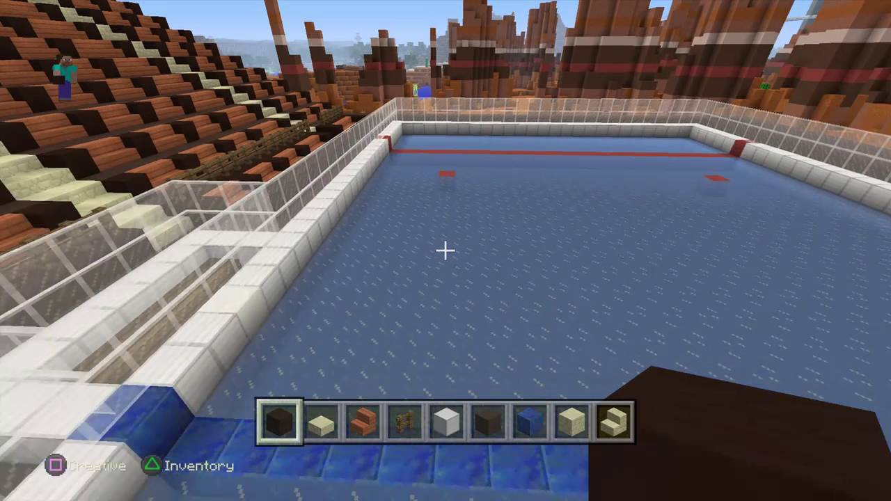 Minecraft hockey rink - YouTube