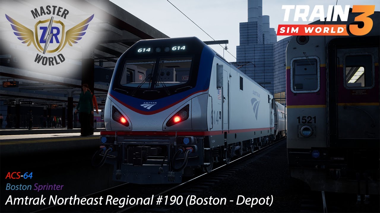 Amtrak Northeast Regional #190 (Boston - Depot) - Boston Sprinter - ACS ...