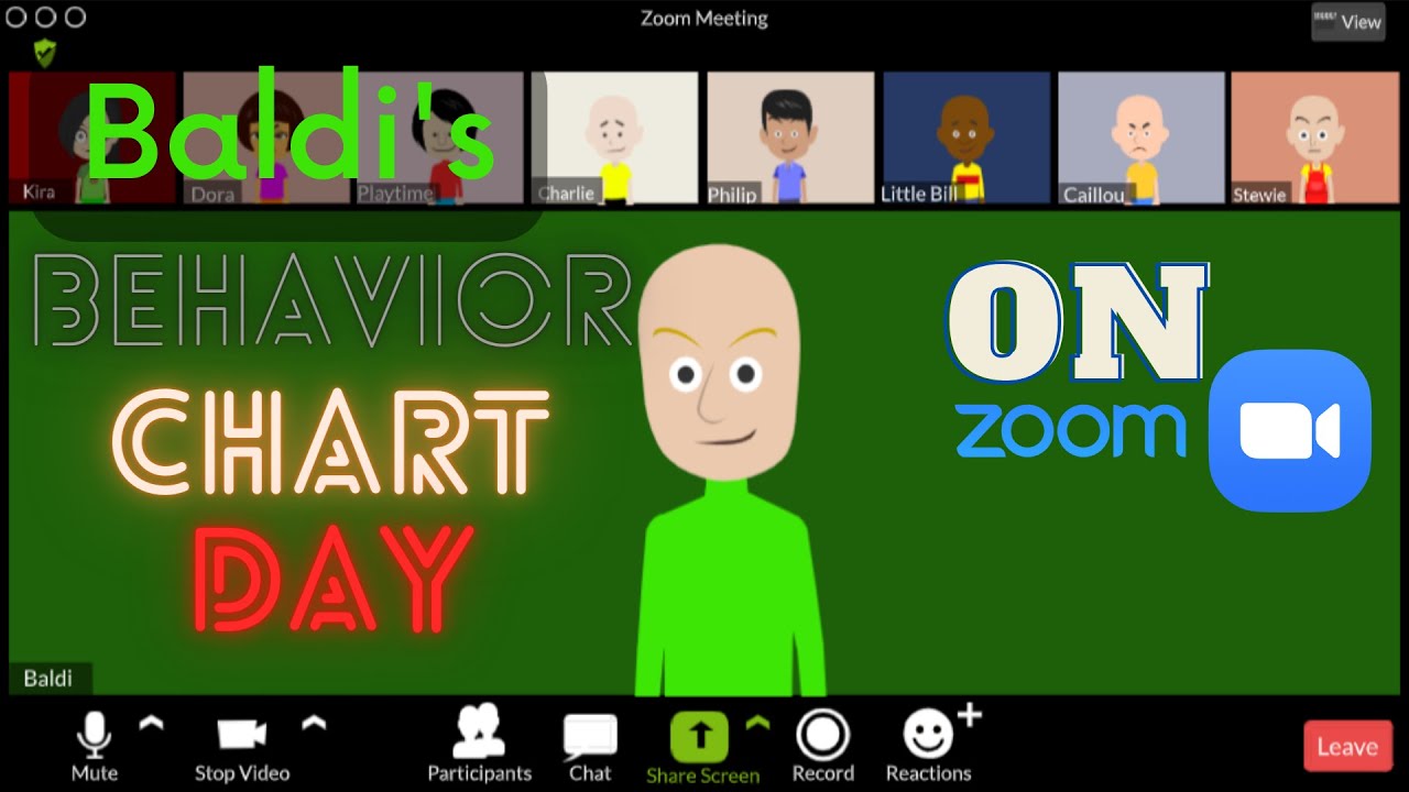Baldi's Behavior Chart Day on Zoom | #Animated, #BasicMathTips, # ...