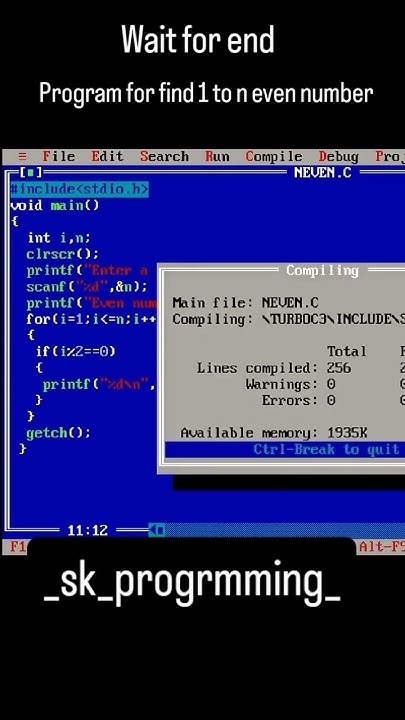 Program to print 1 to n even number|| #treanding#viralshort#ytshorts#yt#ytshort#coding#today# ...