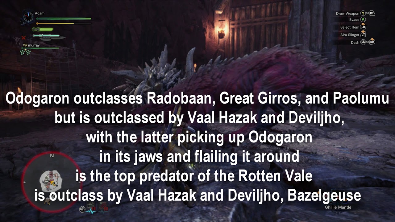 monster hunter world foodchain in Rotten Vale - YouTube