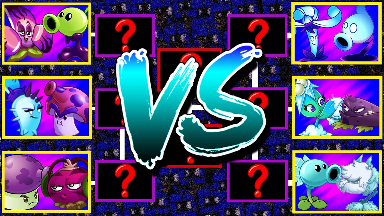 PvZ 2 Mod Tournament All BLUE & PURPLE Plants - Who Will Win? - Plant ...