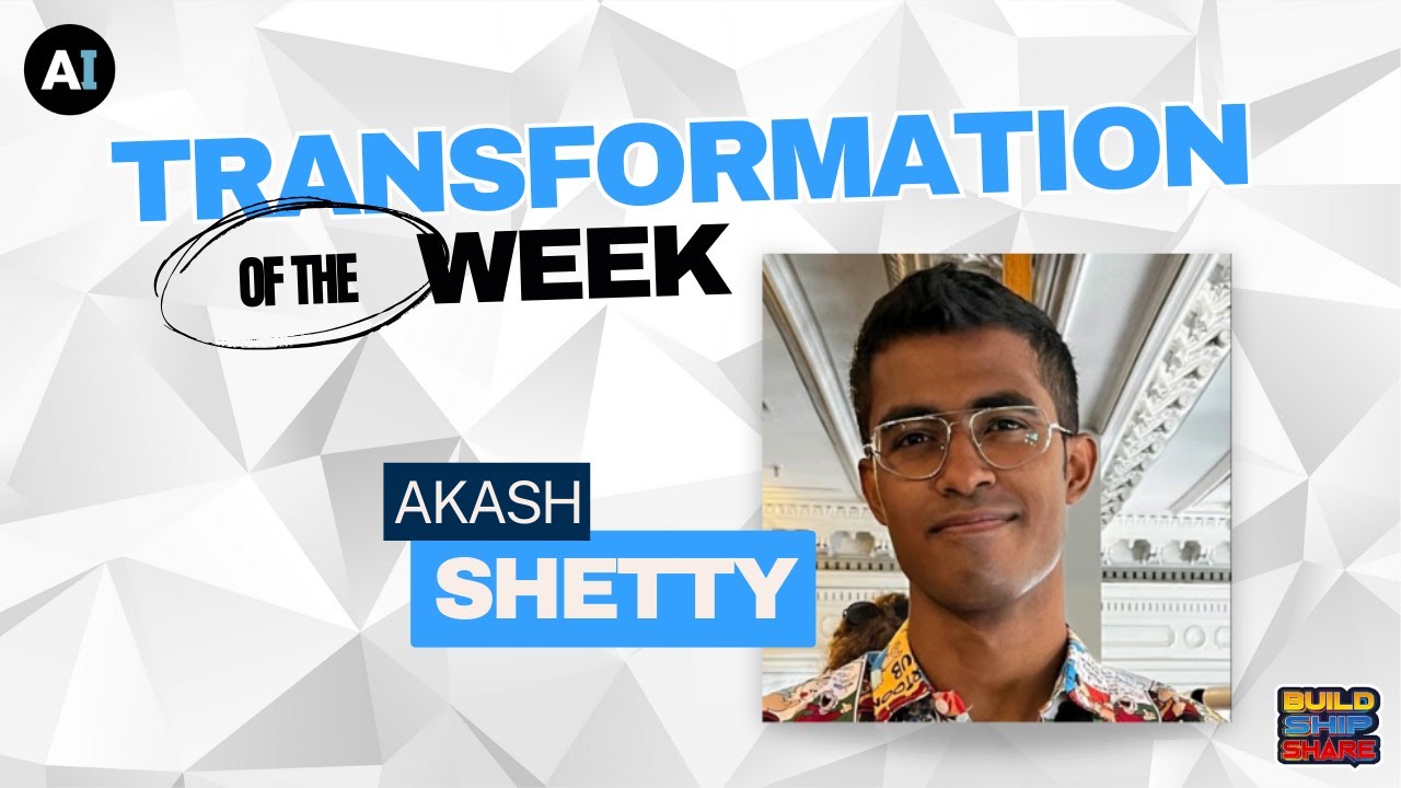 AI Makerspace's Transformation of The Week - Akash Shetty #totw #genai - YouTube