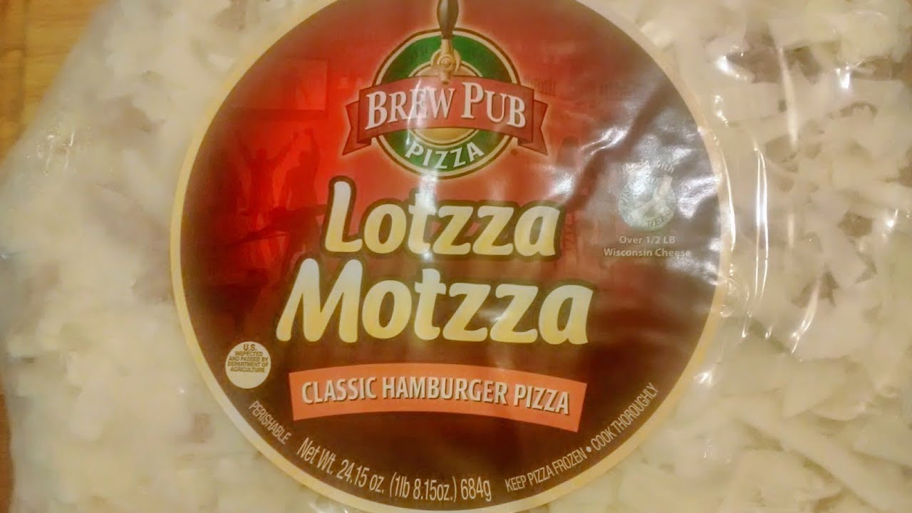 Brew Pub Pizza Lotzza Motzza Classic Hamburger Pizza - YouTube