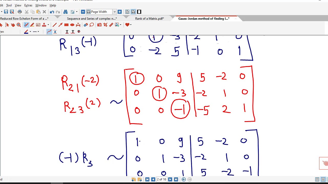 Inverse of a Matrix by Gauss Jordan Method - YouTube