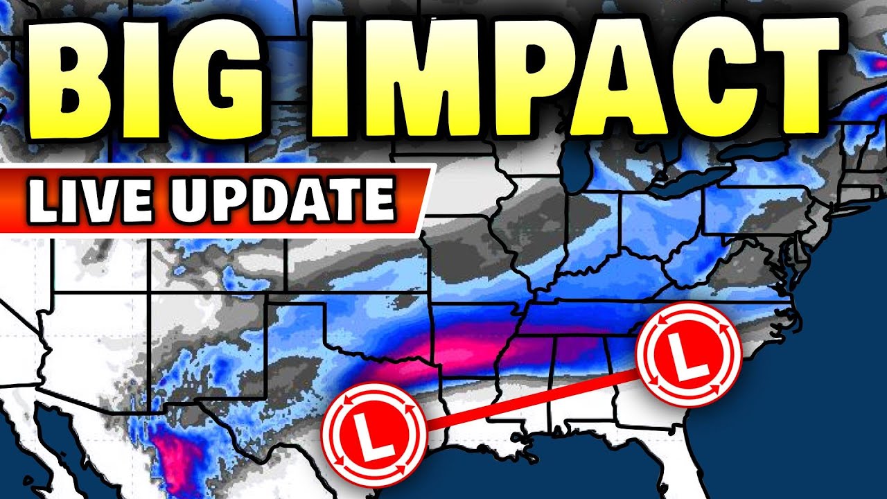 🟥Southern SNOW/ICE Forecast With Unusual Winter Storm (Live Update of ...